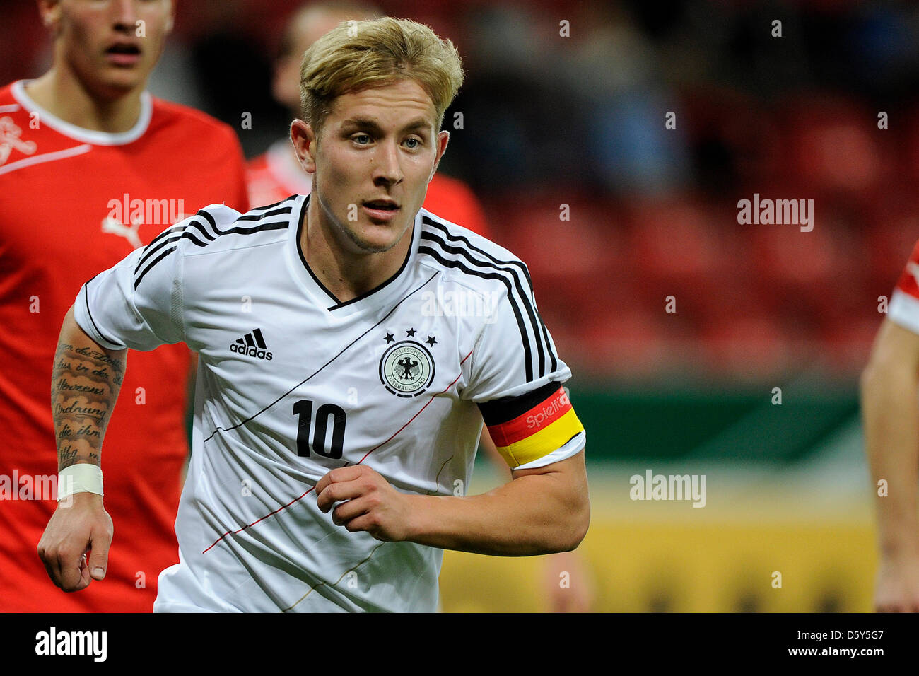 Germany's Lewis Holtby runs during the U 21 EURO qualifying soccer ...