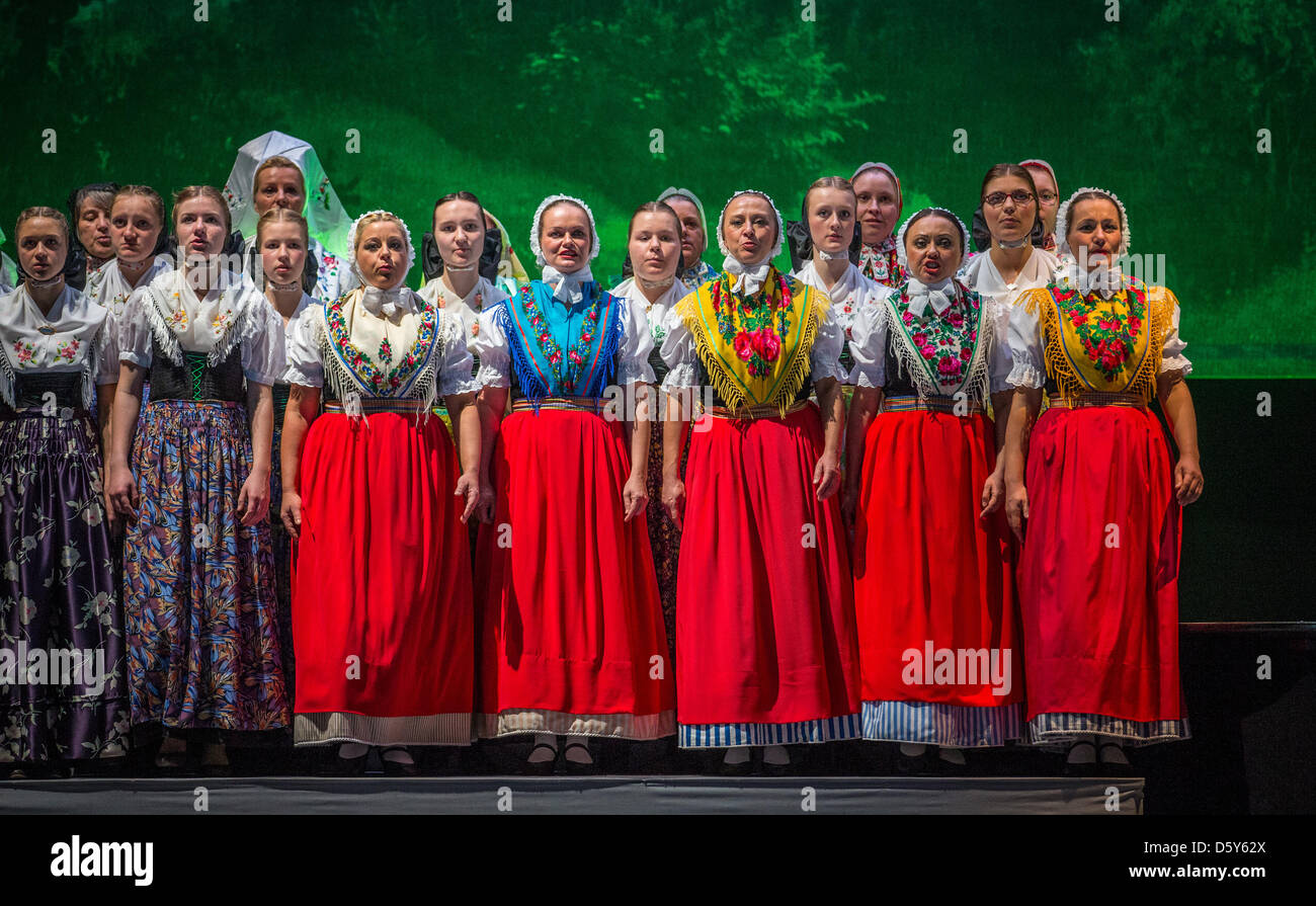 Actors and artists of the Sorbian National Ensemble perform in ...