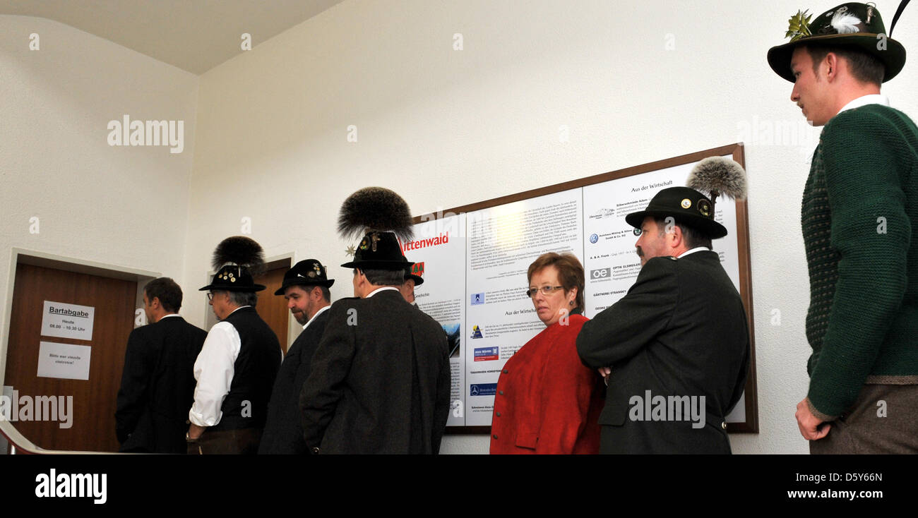 Participants of the 26th Gamsbart Olympics (lit. chamois beard olympics ...