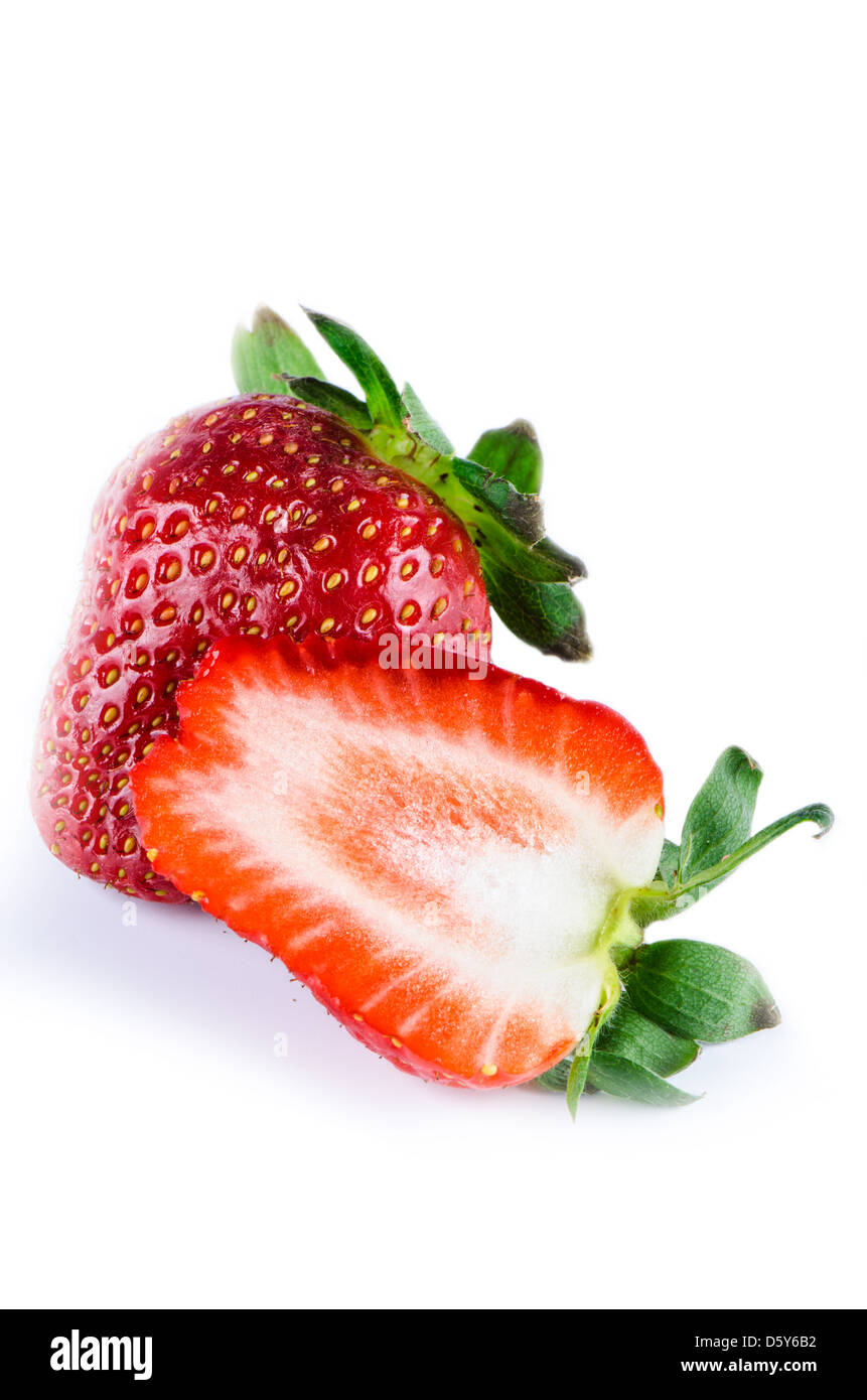 Beautiful strawberries isolated Stock Photo - Alamy