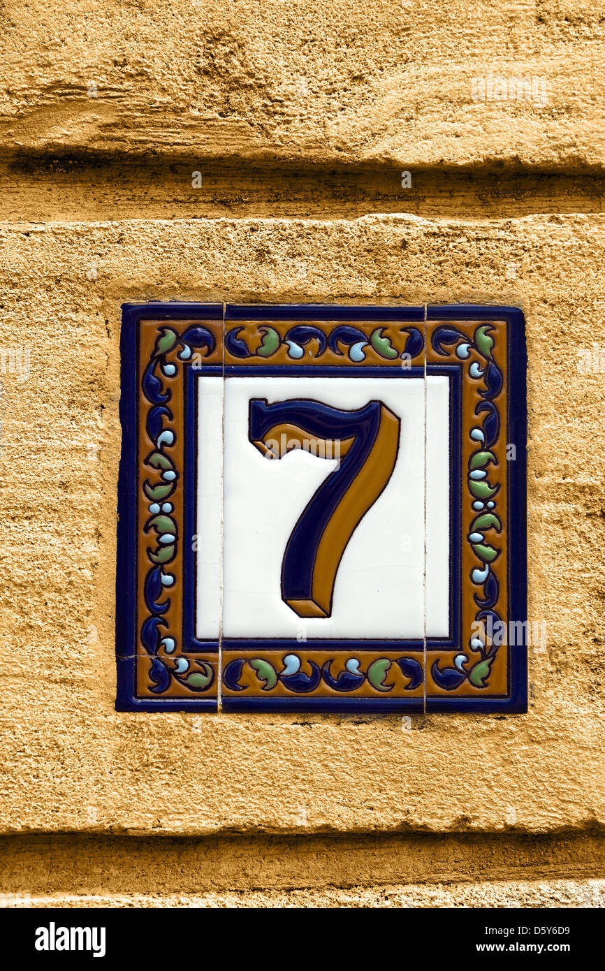 house number seven Stock Photo - Alamy