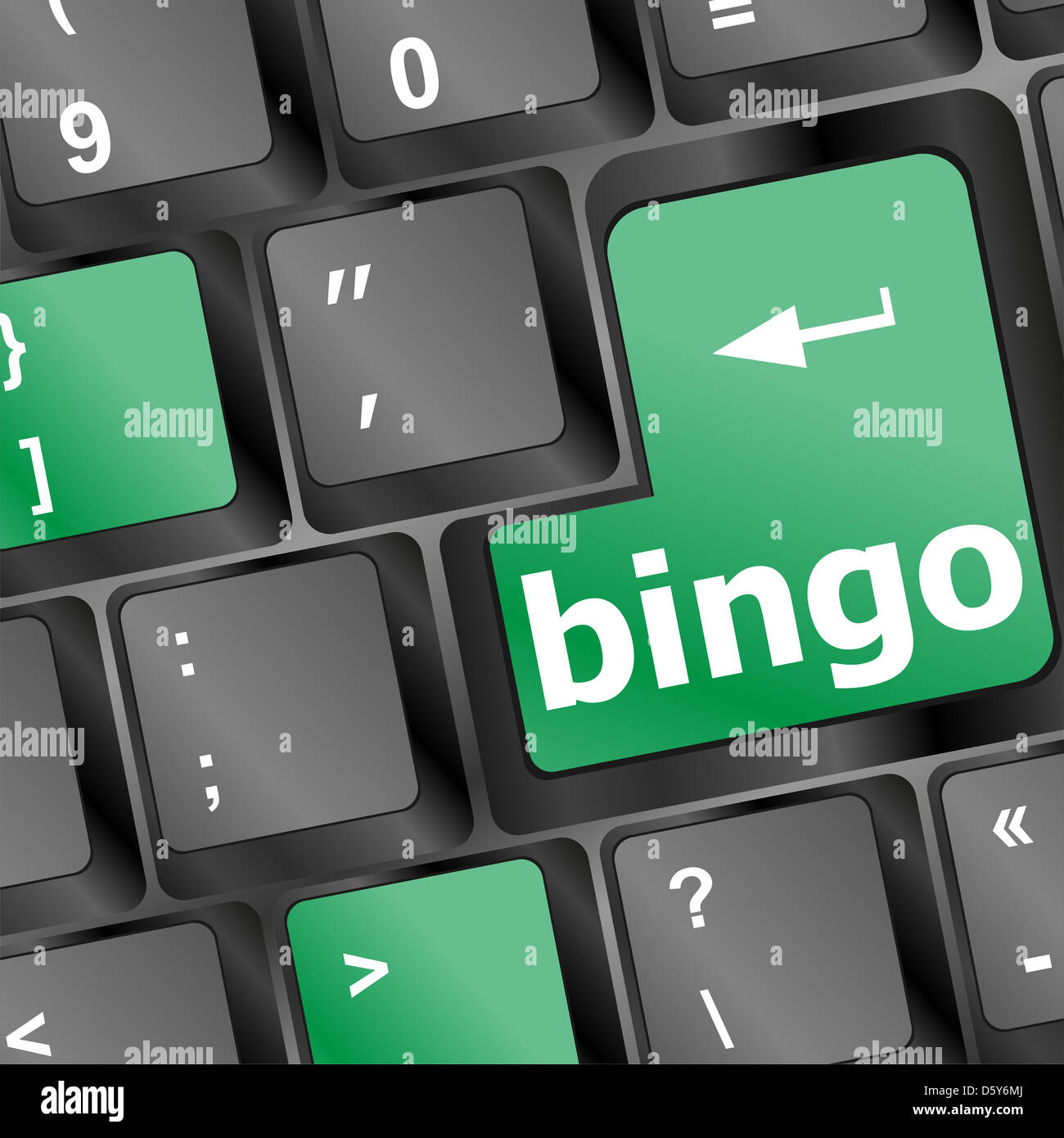 bingo words key button on the keyboard Stock Photo - Alamy