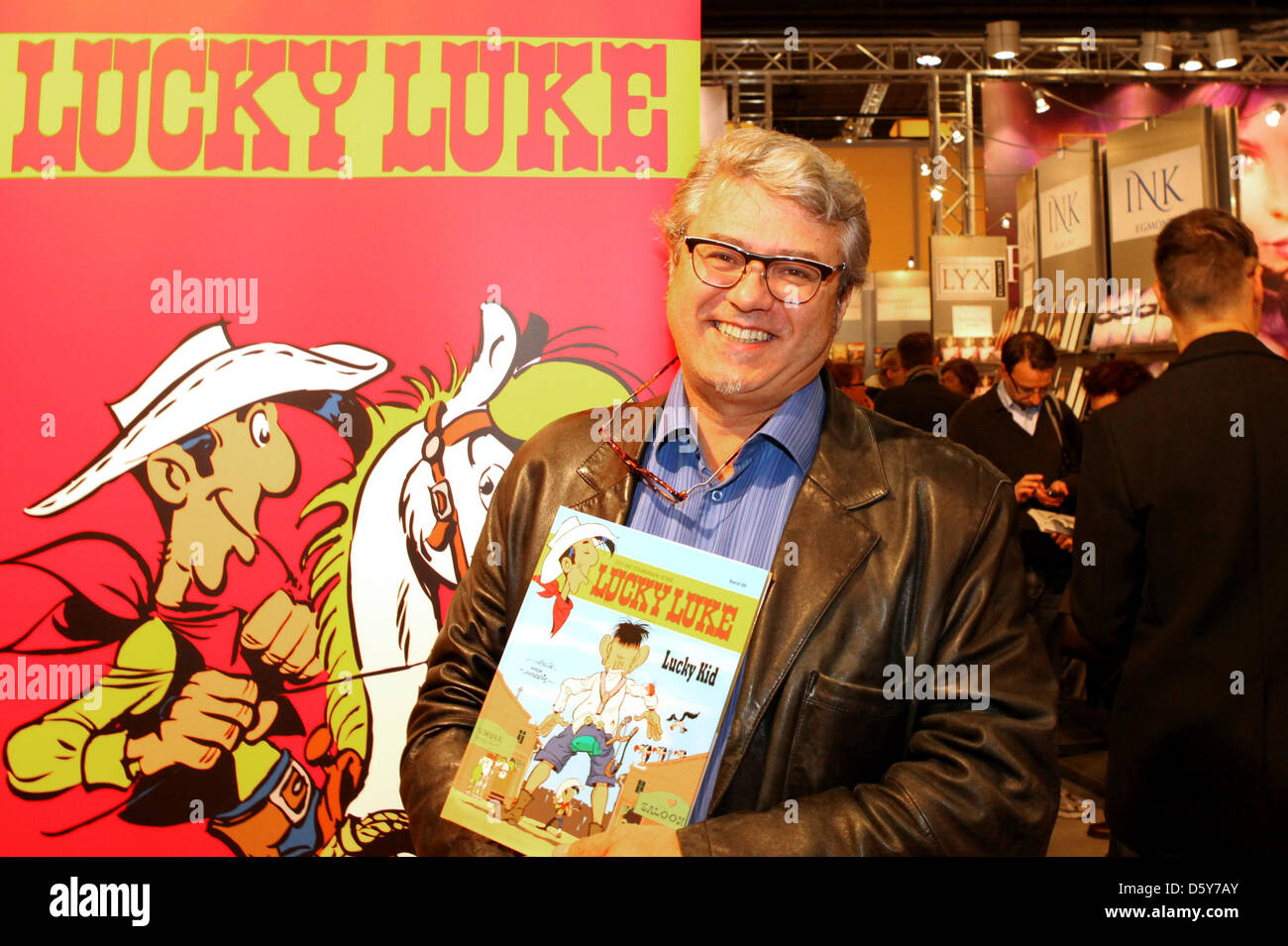 French 'Lucky Luke' illustrator Achde signs his new book 'Lucky Kid' at ...