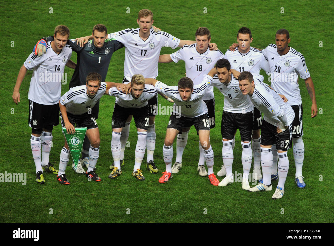 German team pose for a photo before starting the FIFA World Cup 2014 ...