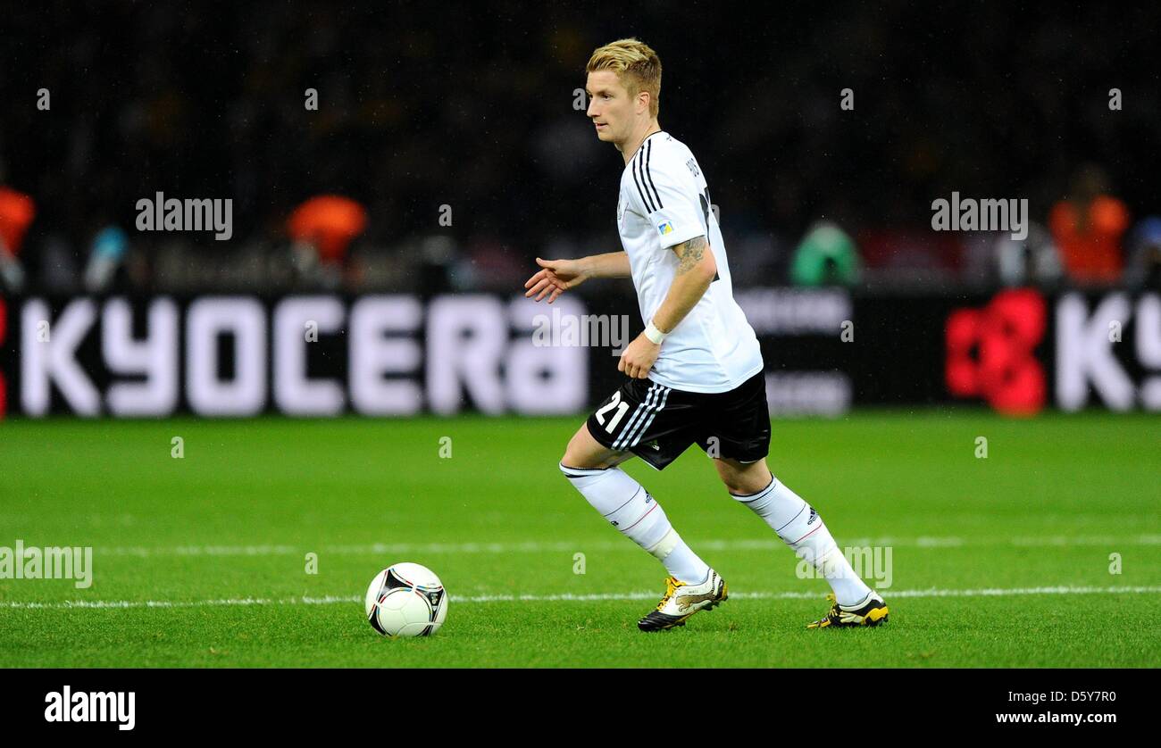 Germany's Marco Reus in action during the FIFA World Cup 2014 ...
