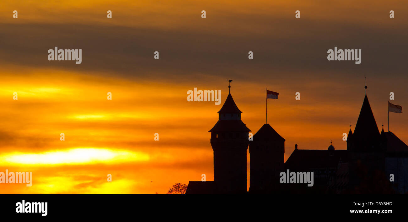 The Nuremburg Castle is pictured at sunset in Nuremberg, Germany, 17 ...