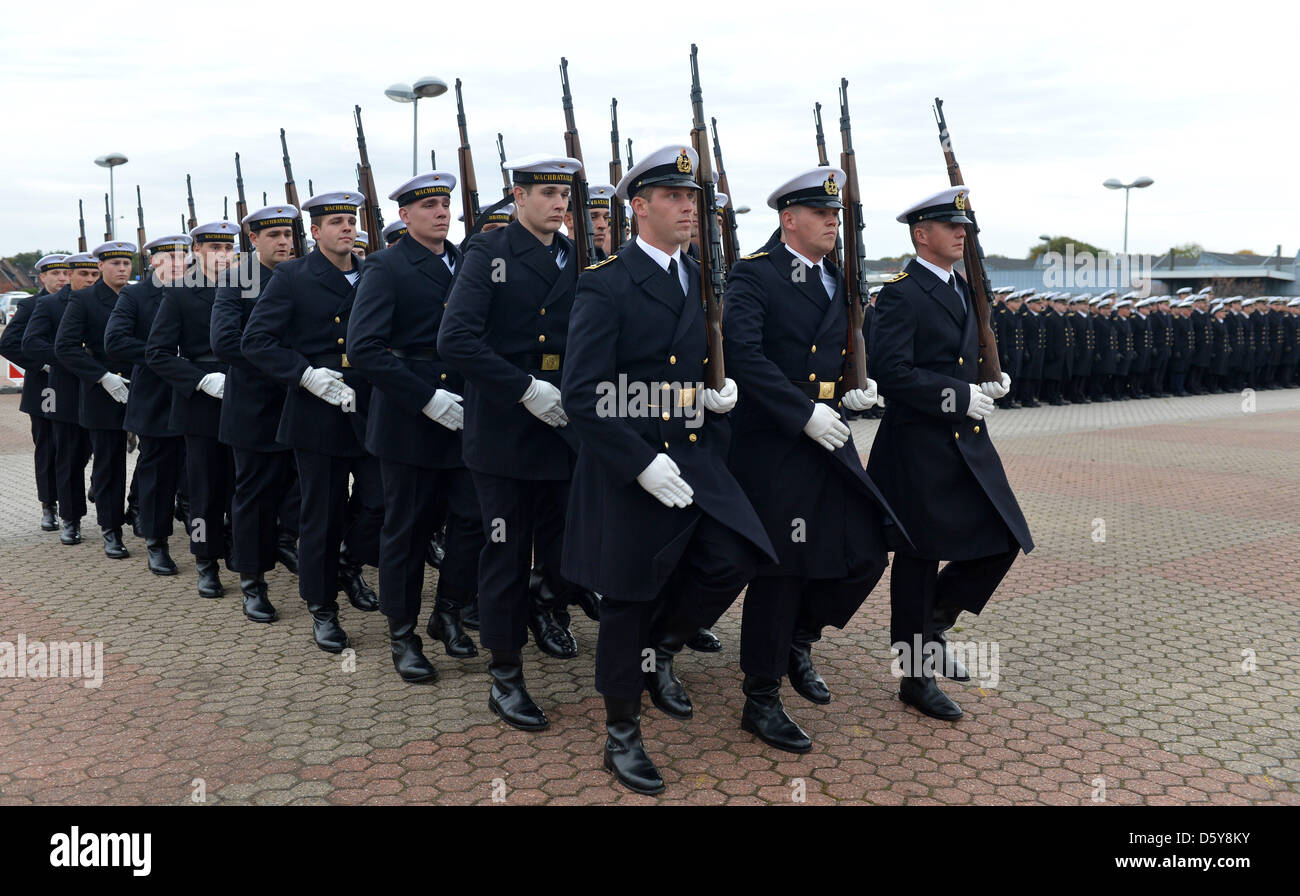 Marines march across the premises of the Technology Centre Northwest ...