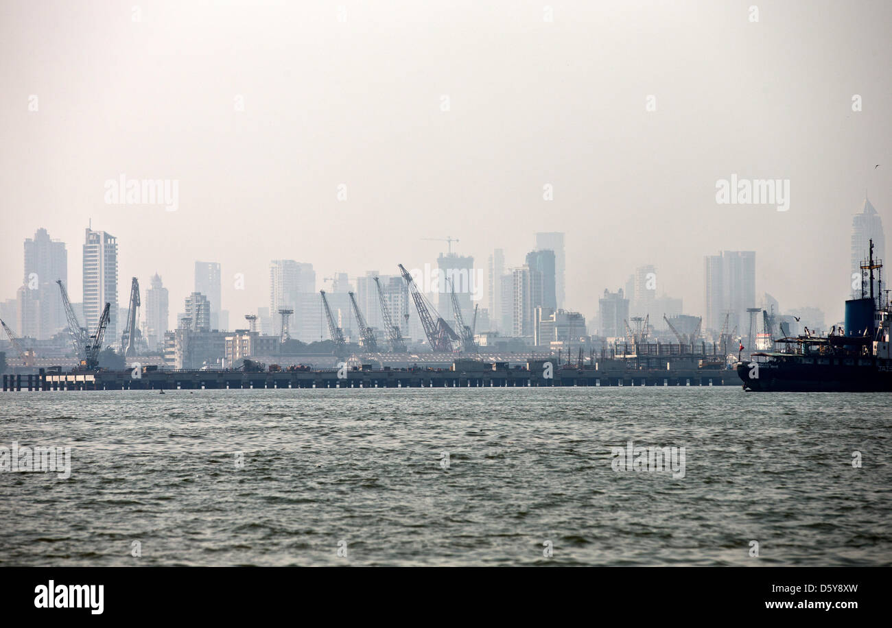 Parts of the port Mumbai Port Trust (MbPT) are pictured with a ...