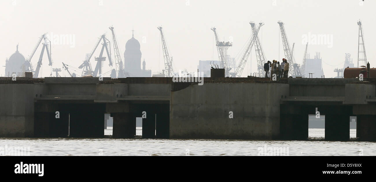 Parts of the port Mumbai Port Trust (MbPT) are pictured with a ...