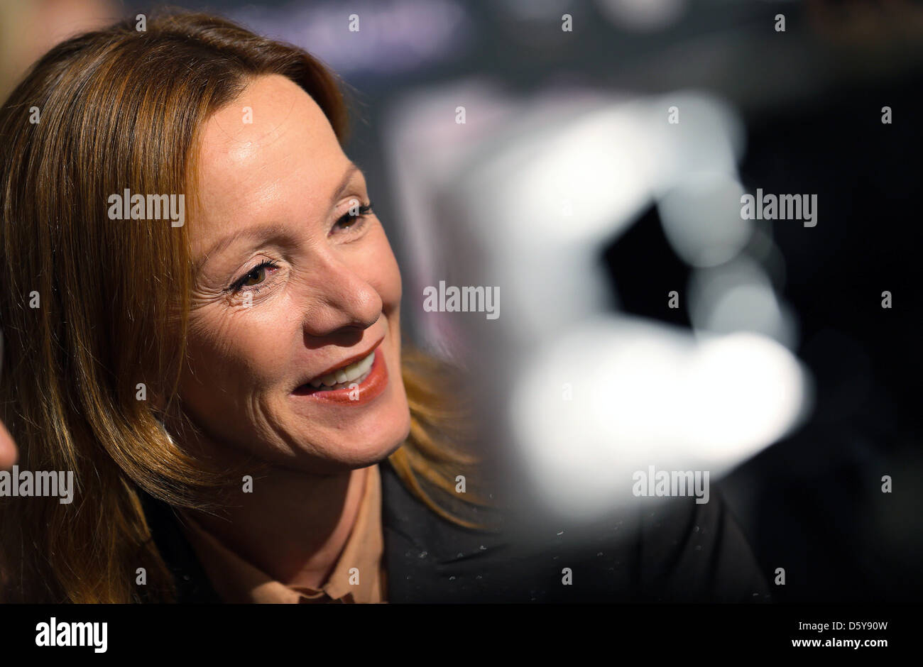 Actress Katja Flint arrives for the premiere of the new revue 'Show Me ...