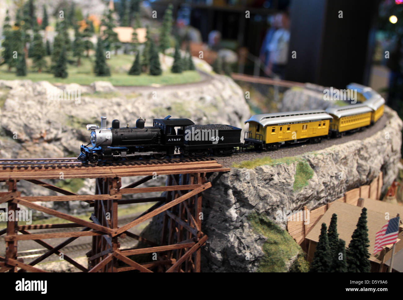 A model train runs during the 4th international model train at FEZ ...