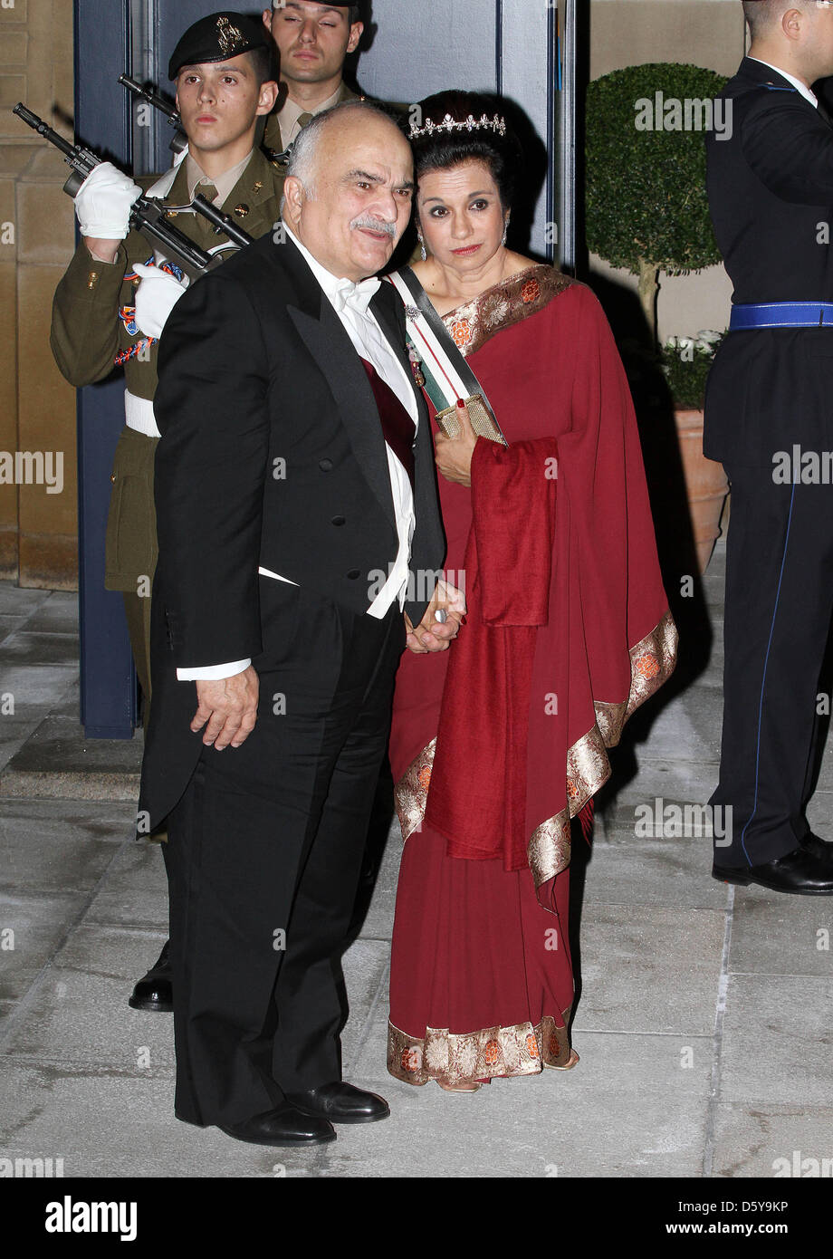 Prince Hassan and Princess Sarvath of Jordan arriving for the gala ...