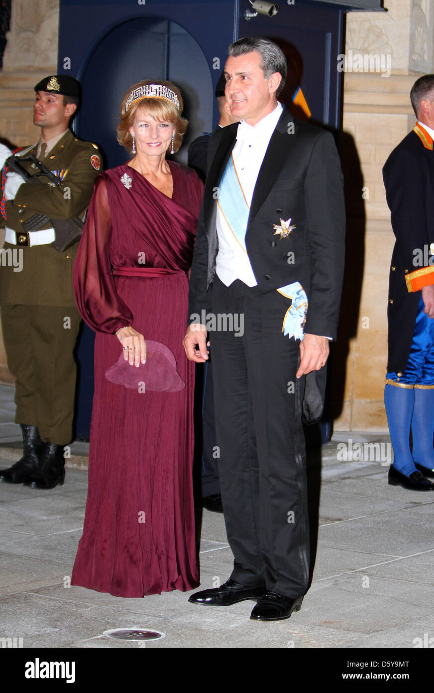 Prince Radu, Princess Margarita of Romania arriving for the gala dinner ...