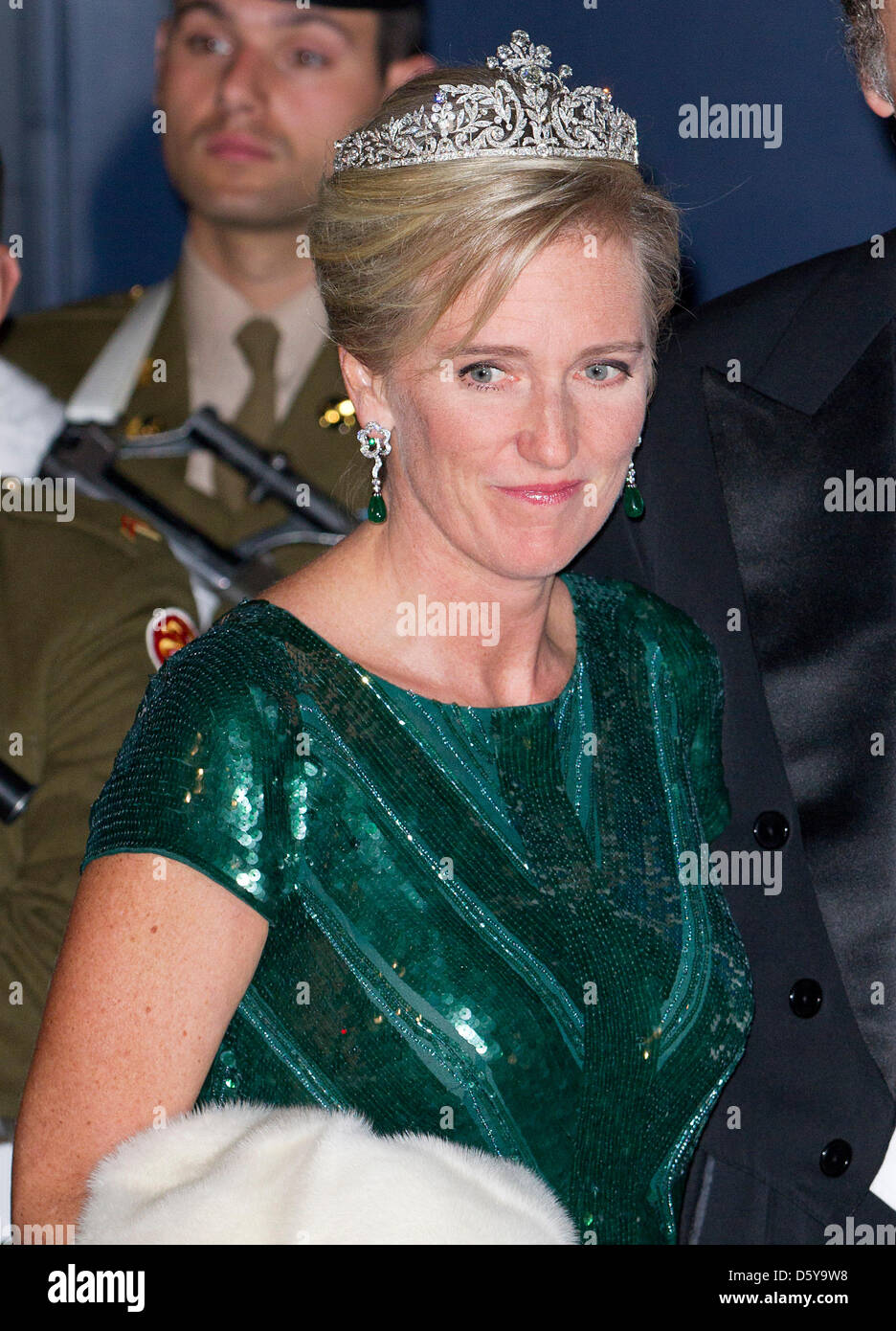 Princess Astrid of Belgium arriving for the gala dinner on the occasion ...