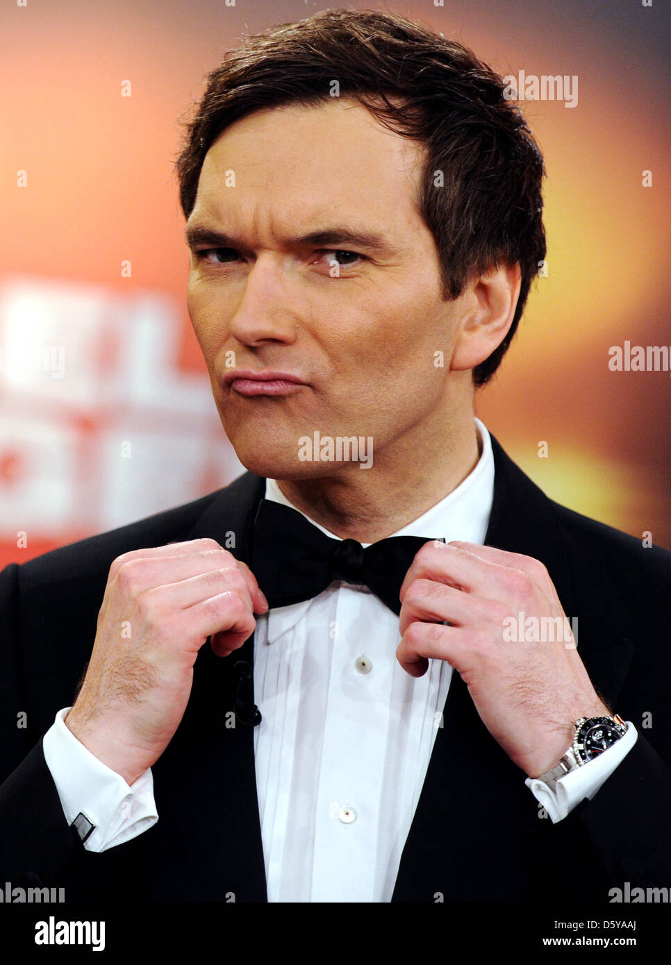 TV host Ingo Nommsen poses during a photo call on occasion of the 500th ...