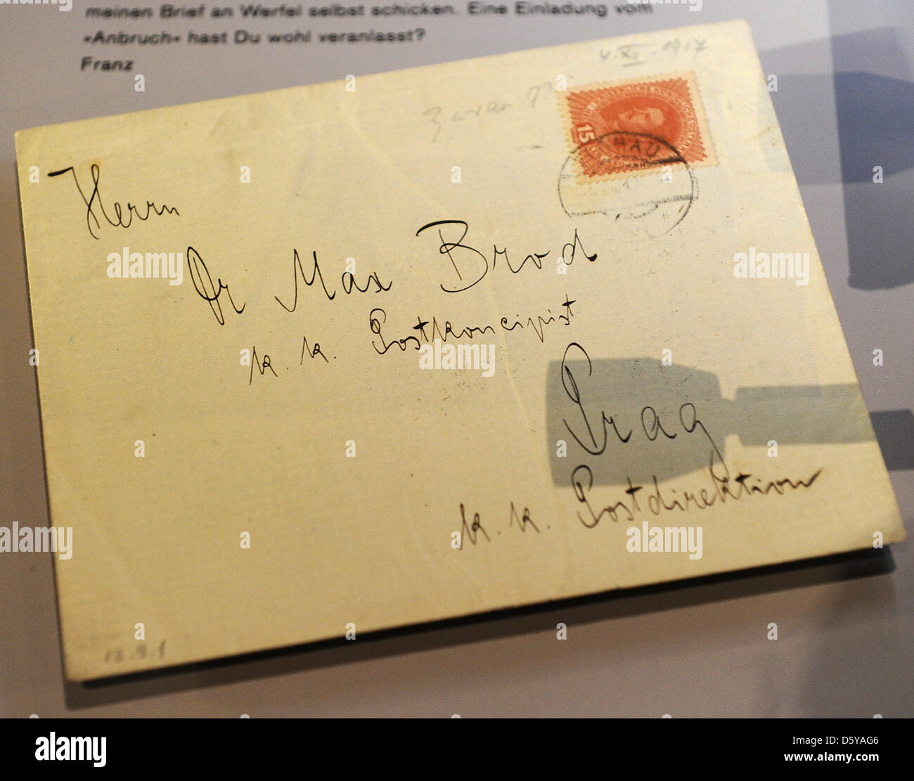 The envelope of the so-called 'Maeuse-Brief' (lit. 'Mice Letter') by ...