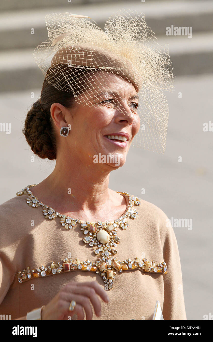 Princess Caroline of Hanover during the Wedding of Prince Guillaume ...
