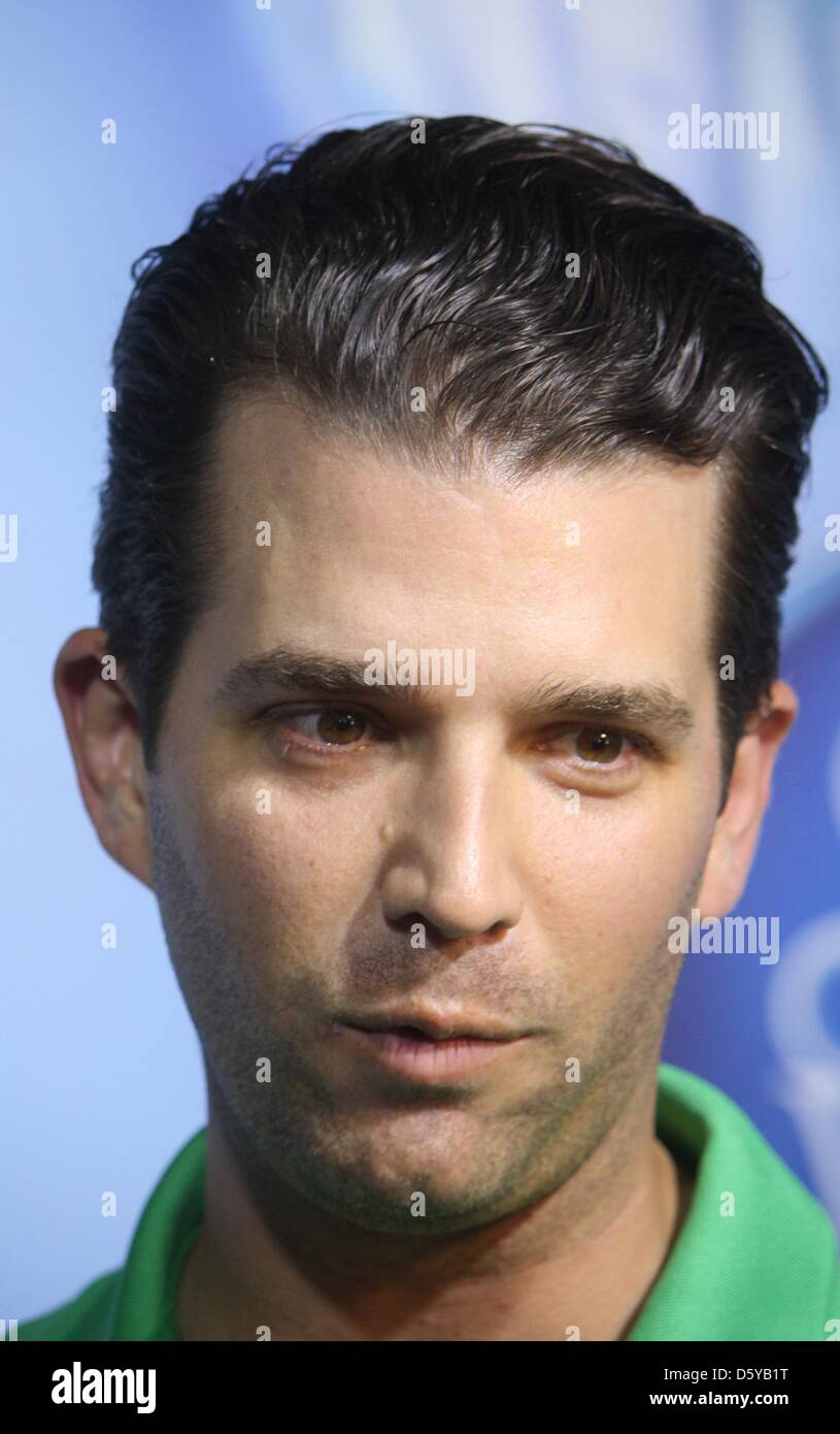 Donald Trump Jr., son of US entrepreneur Trump, poses at the premiere ...