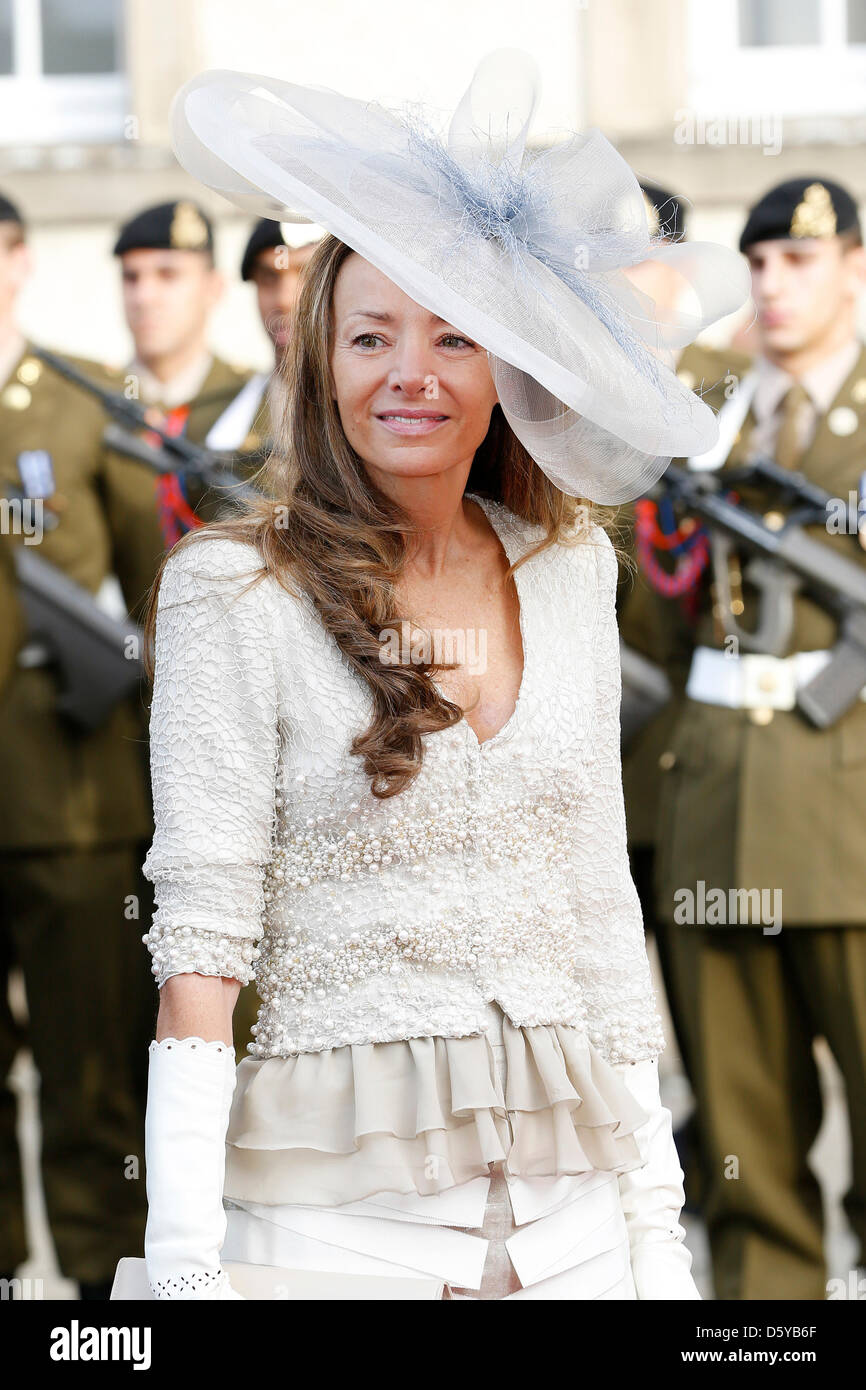 Princess Miriam of Hungary after the wedding of Prince Guillaume, the ...