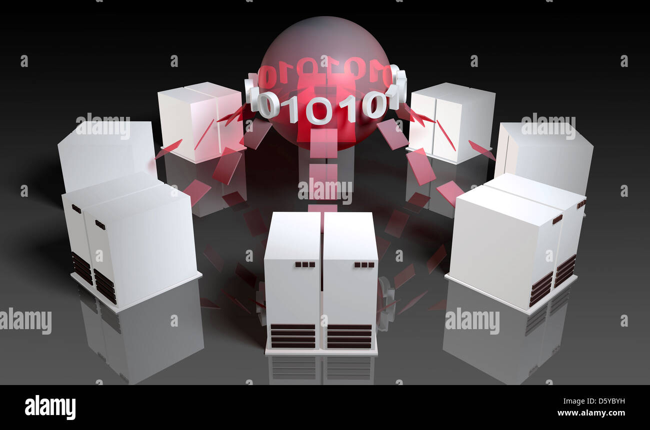 Database Server Management System With Central DB Stock Photo - Alamy