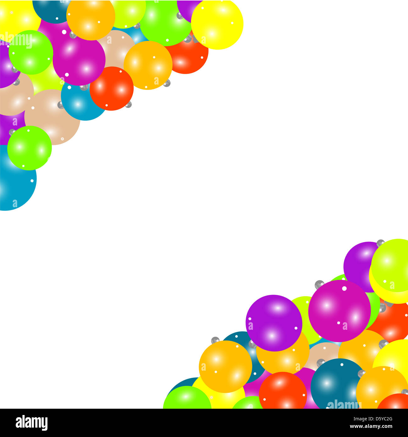 Christmas frame made from balls Stock Photo - Alamy