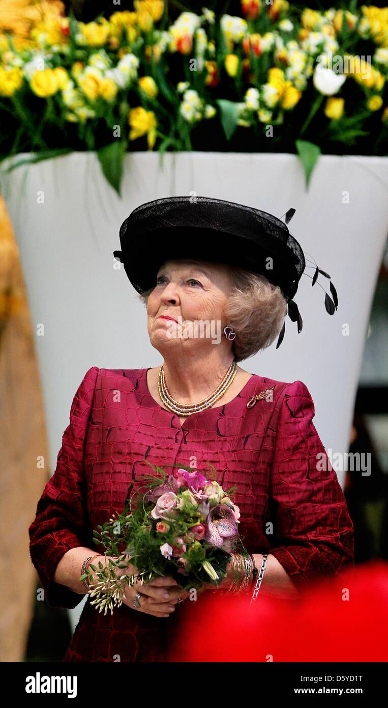 Dutch Queen Beatrix opens the Floriade 2012 in Venlo, The Netherlands ...