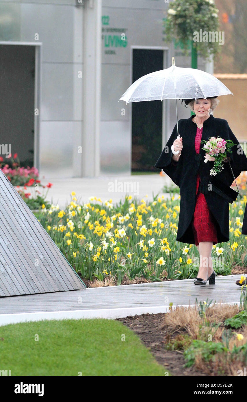 Dutch Queen Beatrix opens the Floriade 2012 in Venlo, The Netherlands ...