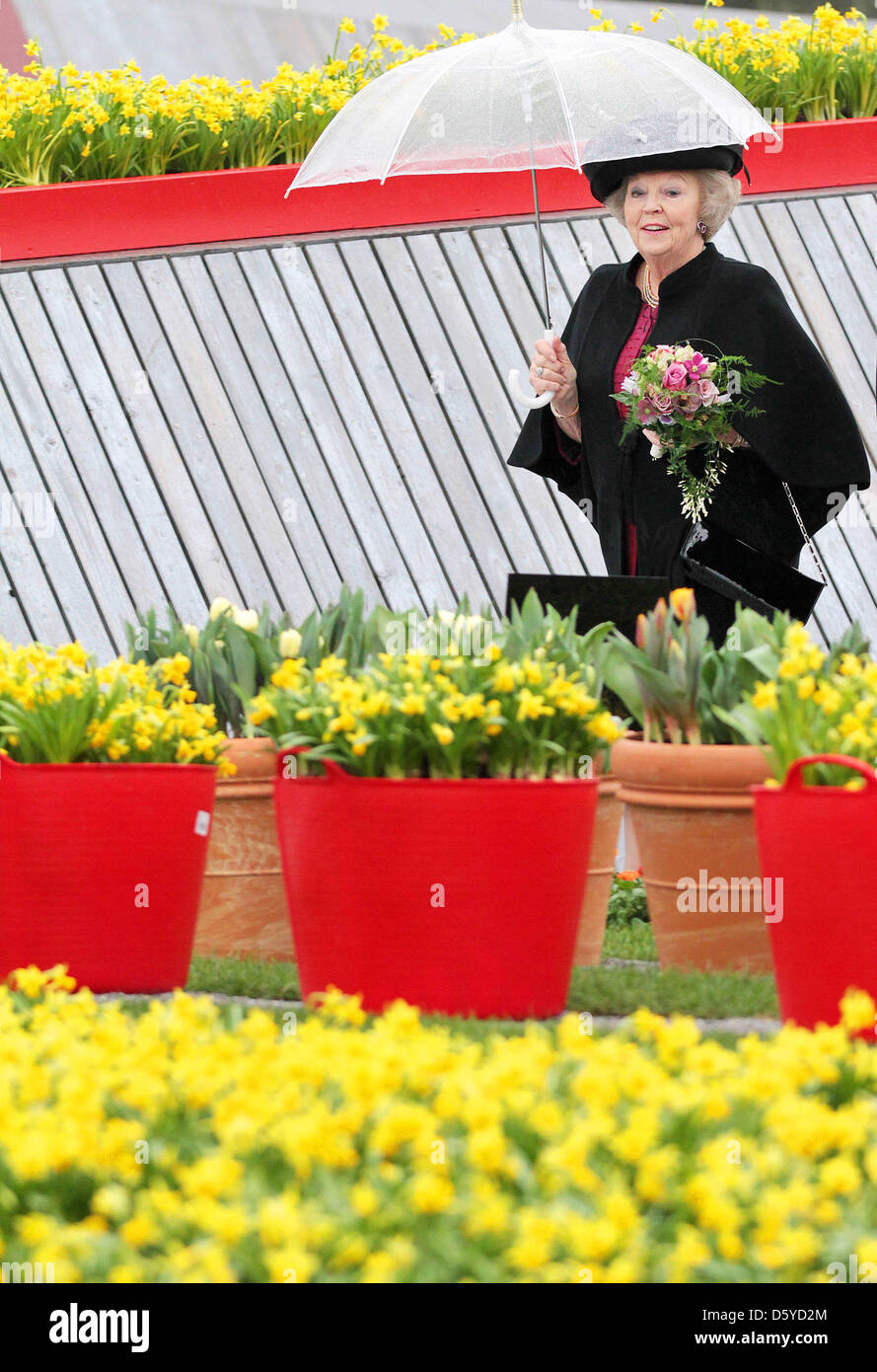 Dutch Queen Beatrix opens the Floriade 2012 in Venlo, The Netherlands ...