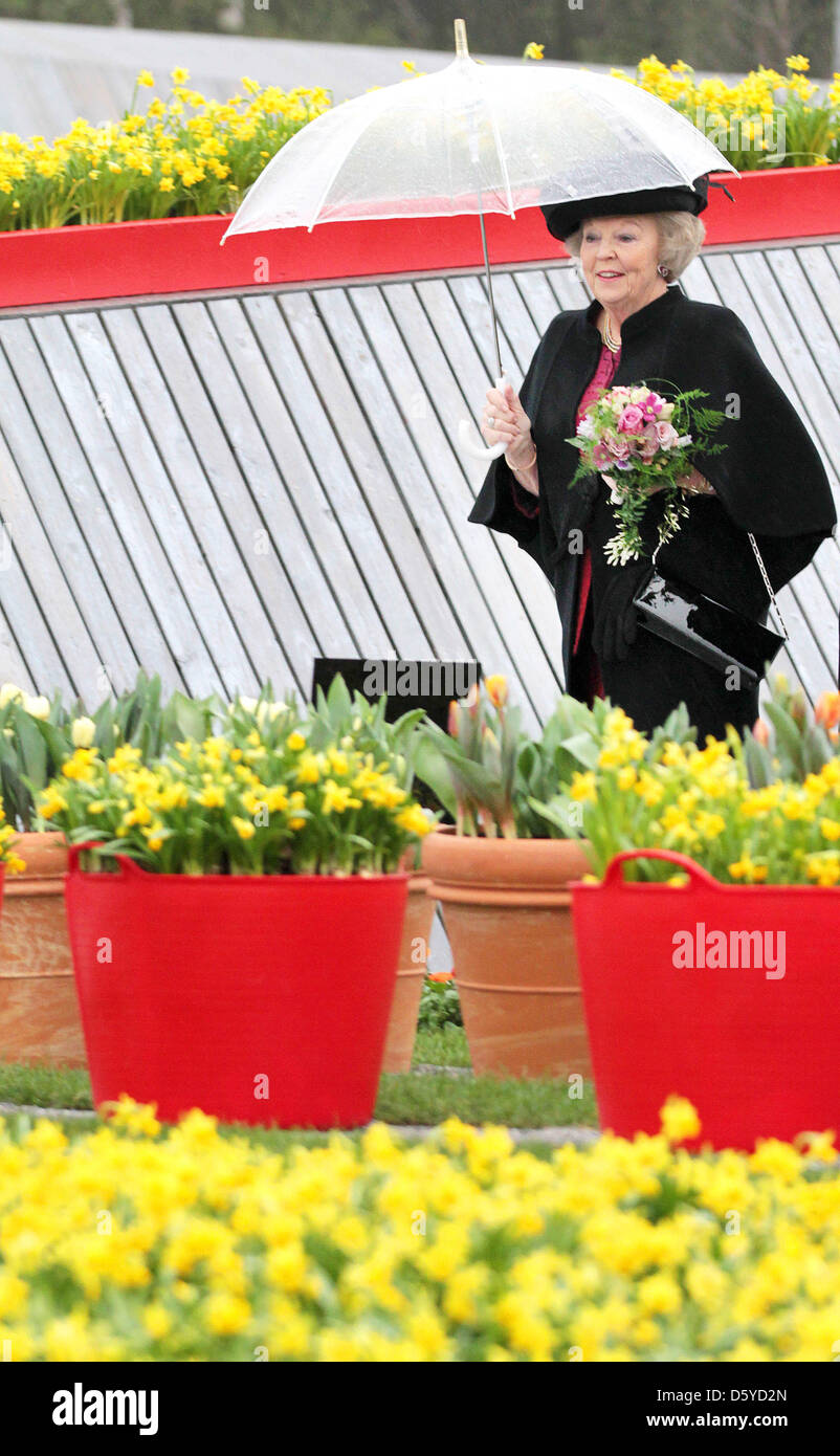 Dutch Queen Beatrix opens the Floriade 2012 in Venlo, The Netherlands ...