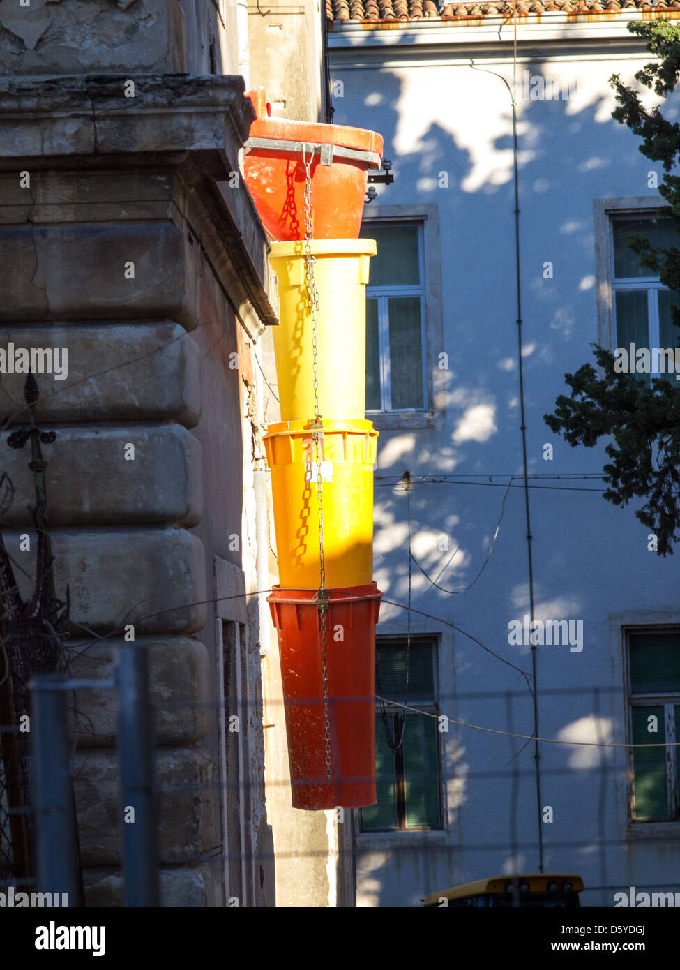 house renovation and garbage elevator Stock Photo - Alamy