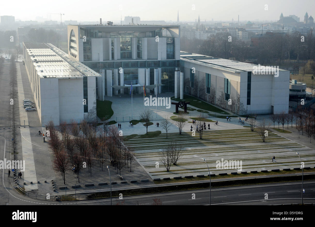 View to the chancellery in Berlin, Germany, 17 March 2012. The ...