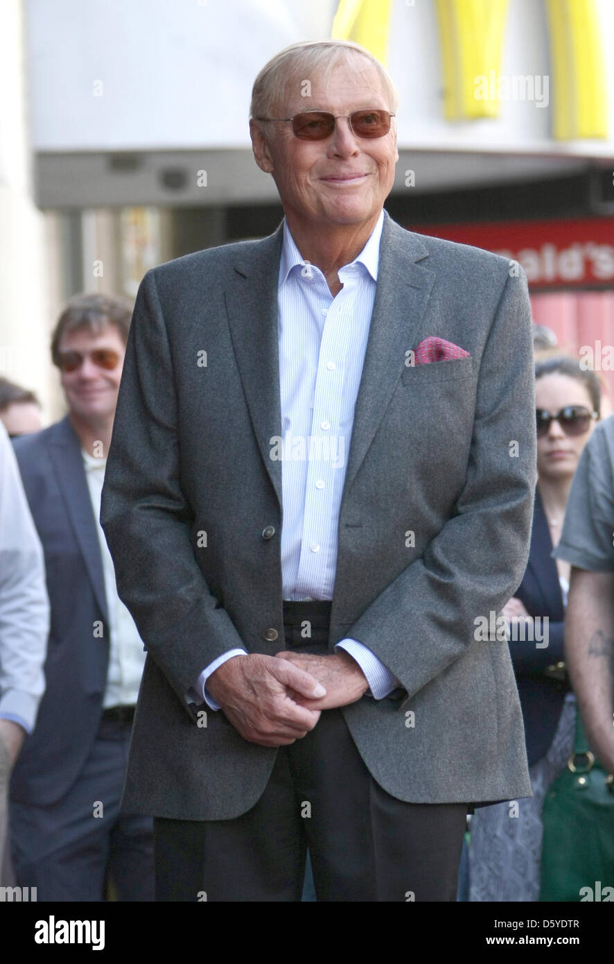 US actor Adam West attends his star ceremony on the Hollywood Walk of ...