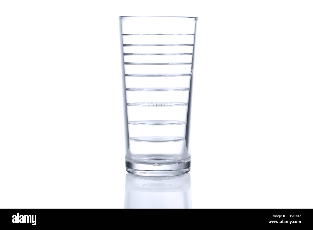 Glass with many levels of water. Multiply image Stock Photo - Alamy