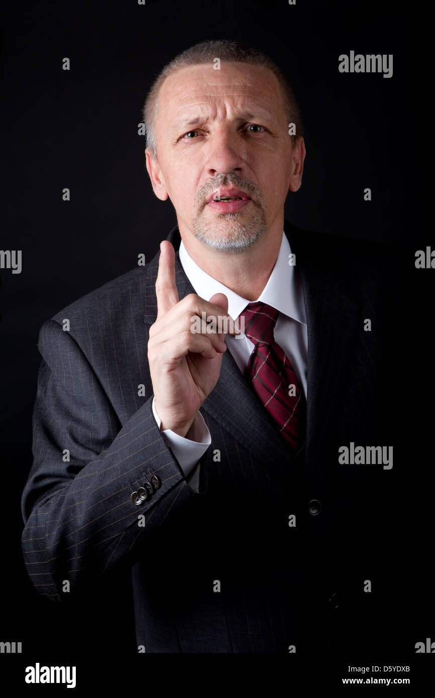 Serious dissatisfied caucasian mature grey hi-res stock photography and images - Alamy