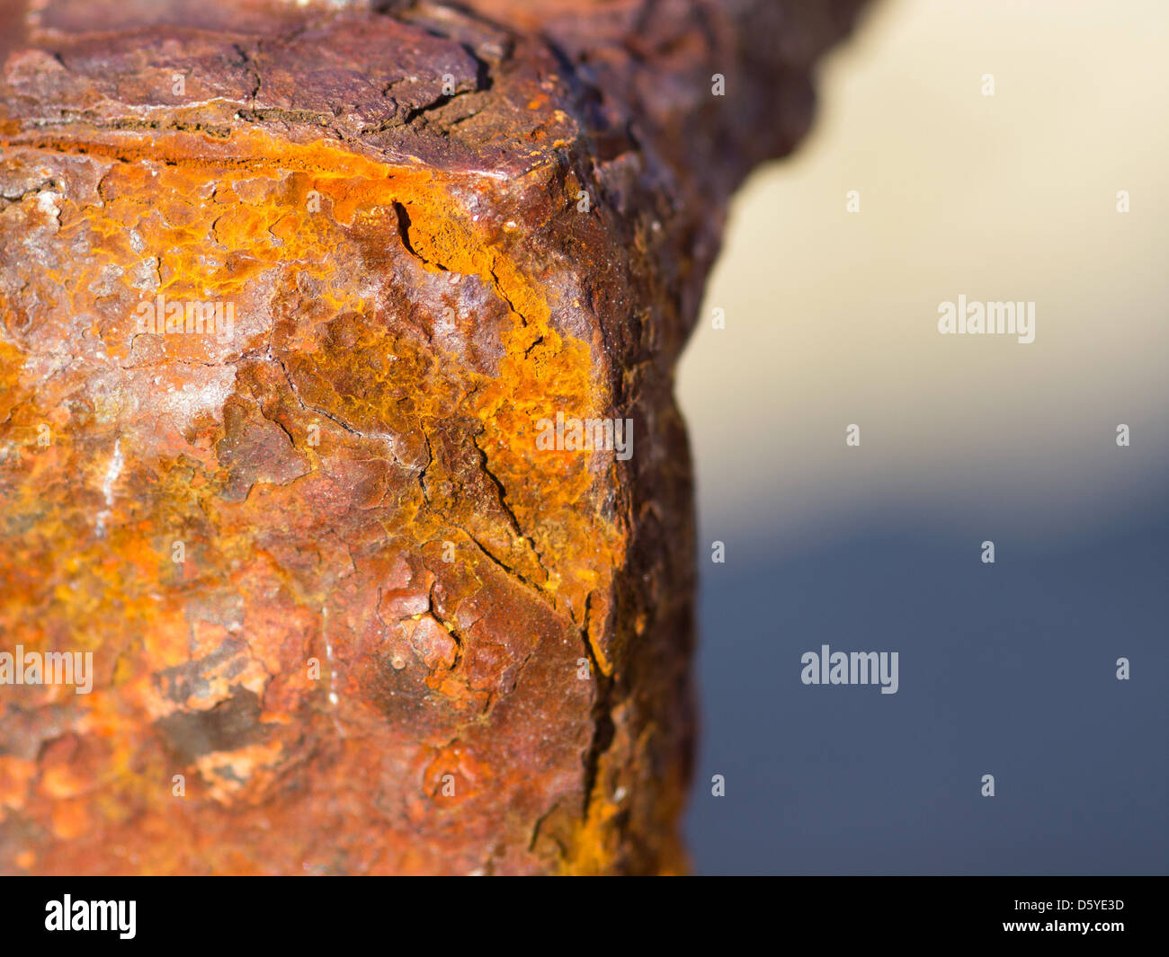 rusted bar on the construction near the sea Stock Photo - Alamy