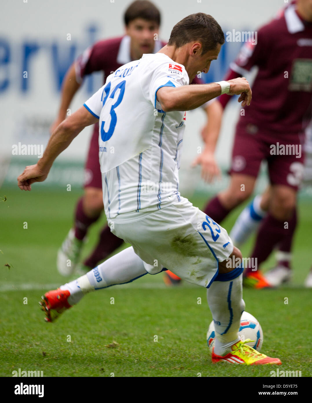 Hoffenheim's Sejad Salihovic scores the 0-1 penalty kick during the ...