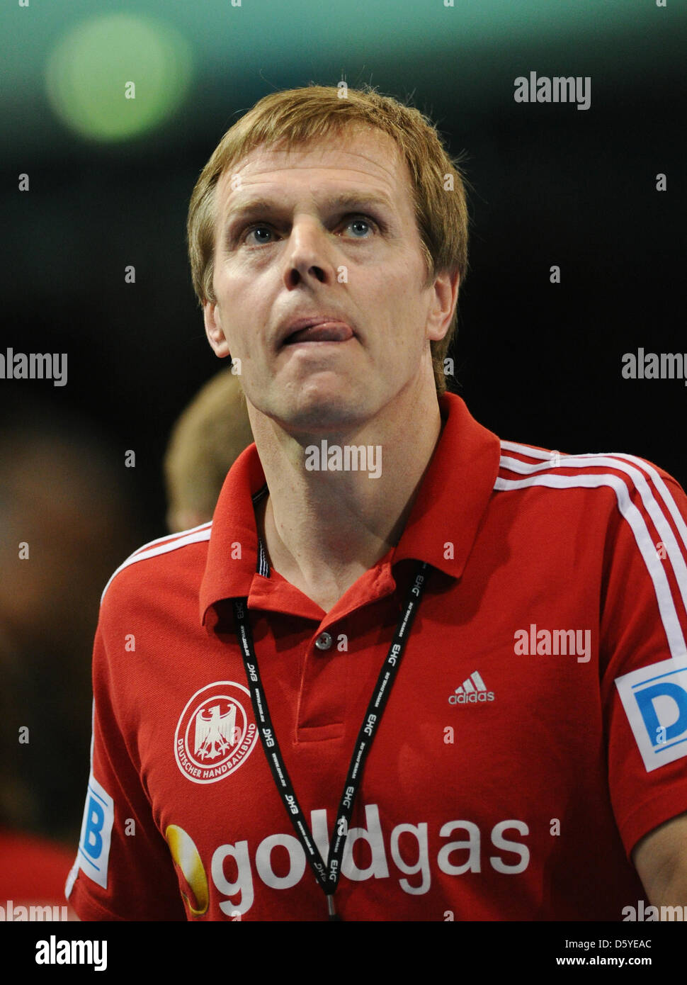 Germany's head coach Martin Heuberger gestures during the international ...