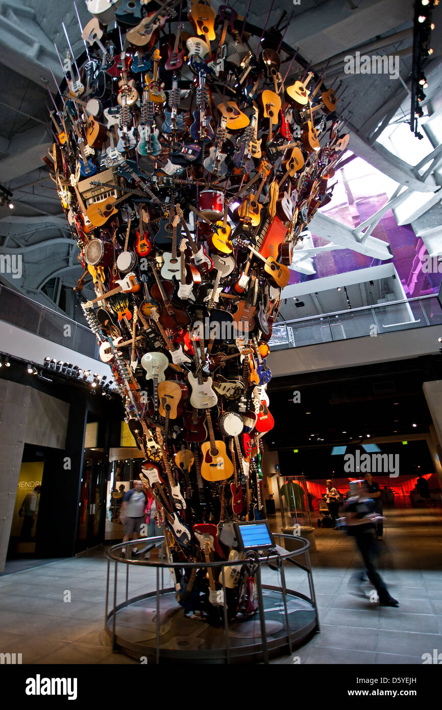 Guitars emp museum seattle trimpin sculpture experience hi-res stock ...