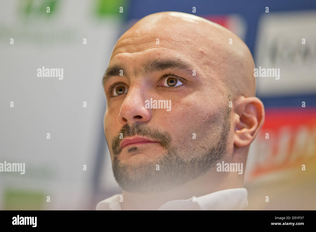 WBO Super Middleweight Championship challenger Mehdi Bouadla attends a ...