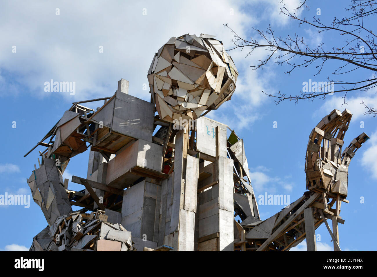 Industrious Art Installation built from scrap timber still in place ...