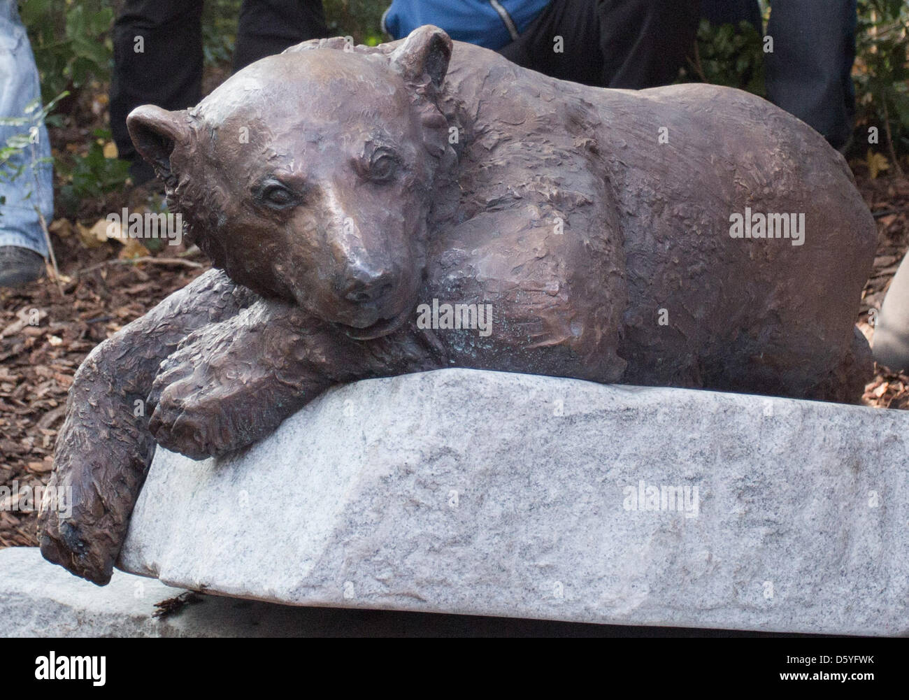The new bronze statue of polar bear Knut is inaugurated at the zoo in ...