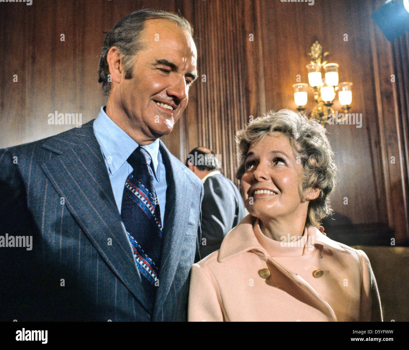 United States Senator George McGovern (Democrat of South Dakota) and ...