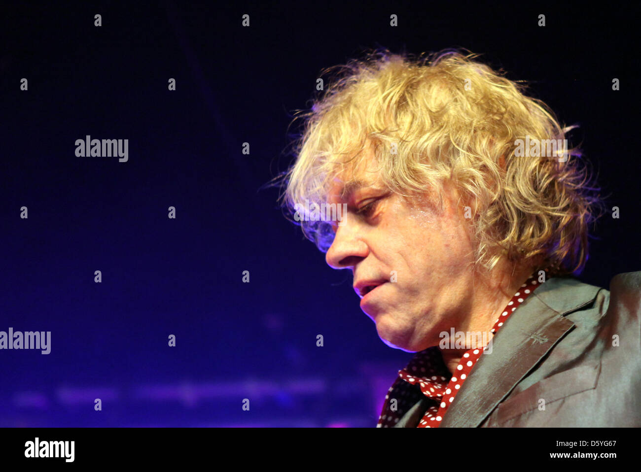 Irish musician Bob Geldof performs during a concert at the Colos-Saal ...