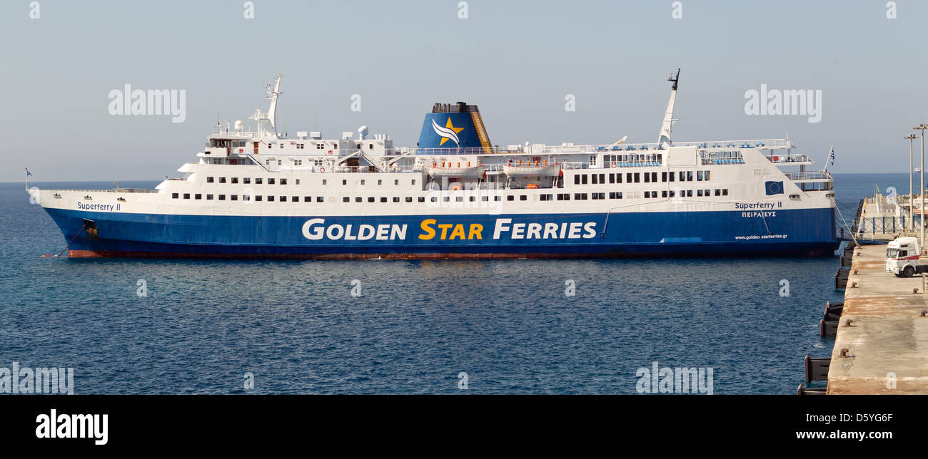 The ferry Superferry II of shipping company Golden Star Ferries lies in ...
