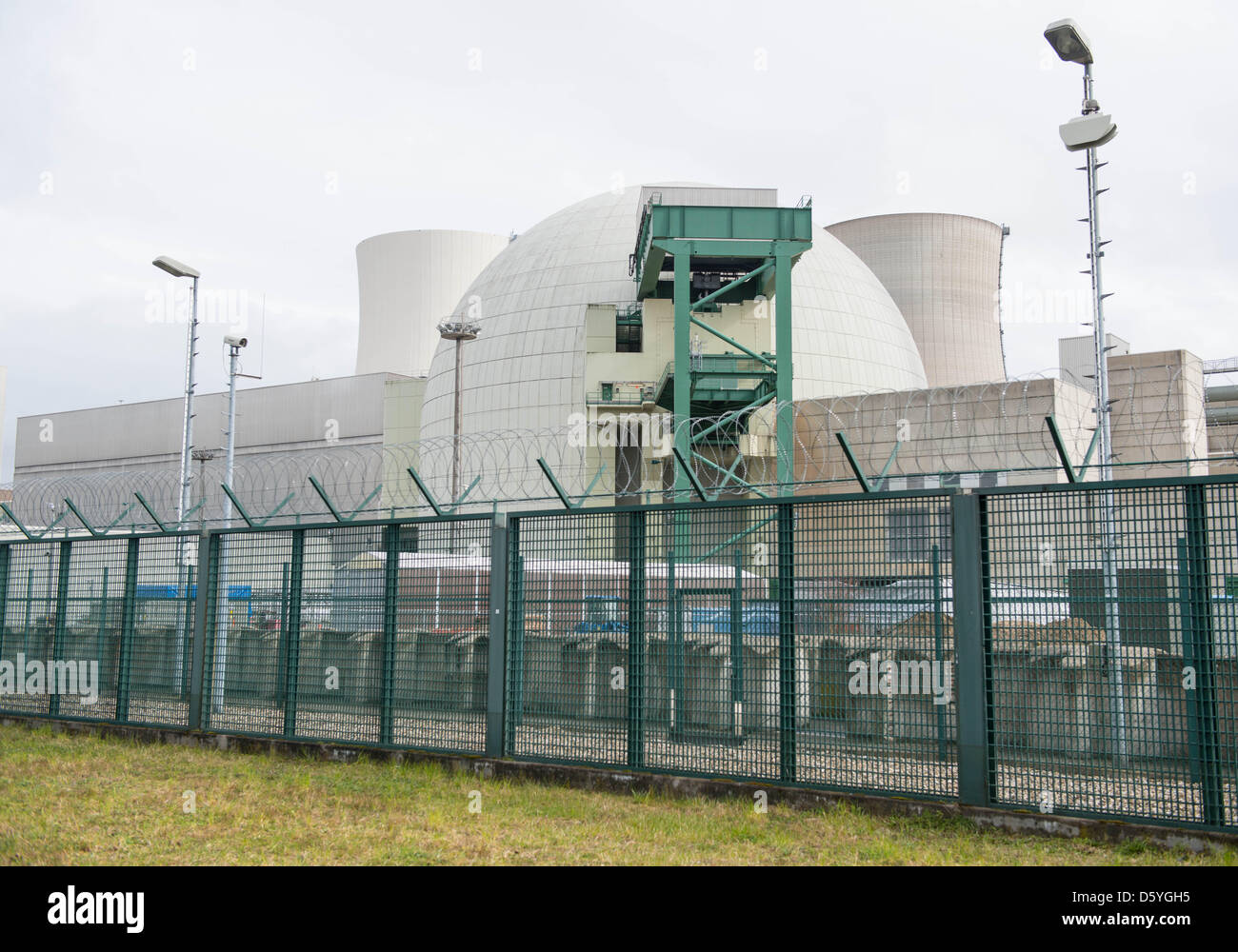 A reactor block and cooling towers of the nuclear power plant are seen ...