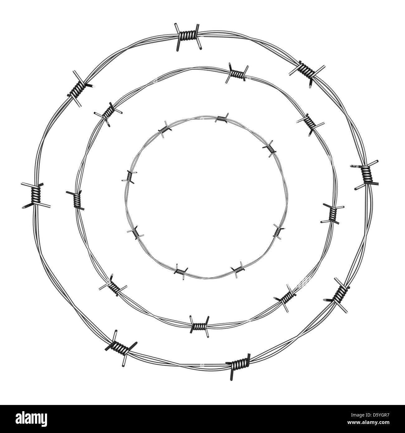 Barbed Wire - isolated on white background Stock Photo - Alamy