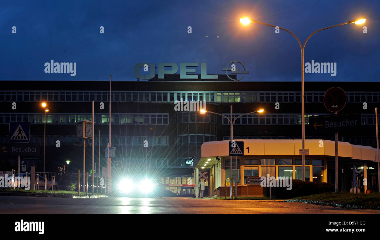 The logo of the car company Opel is pictured at a plant in Bochum ...