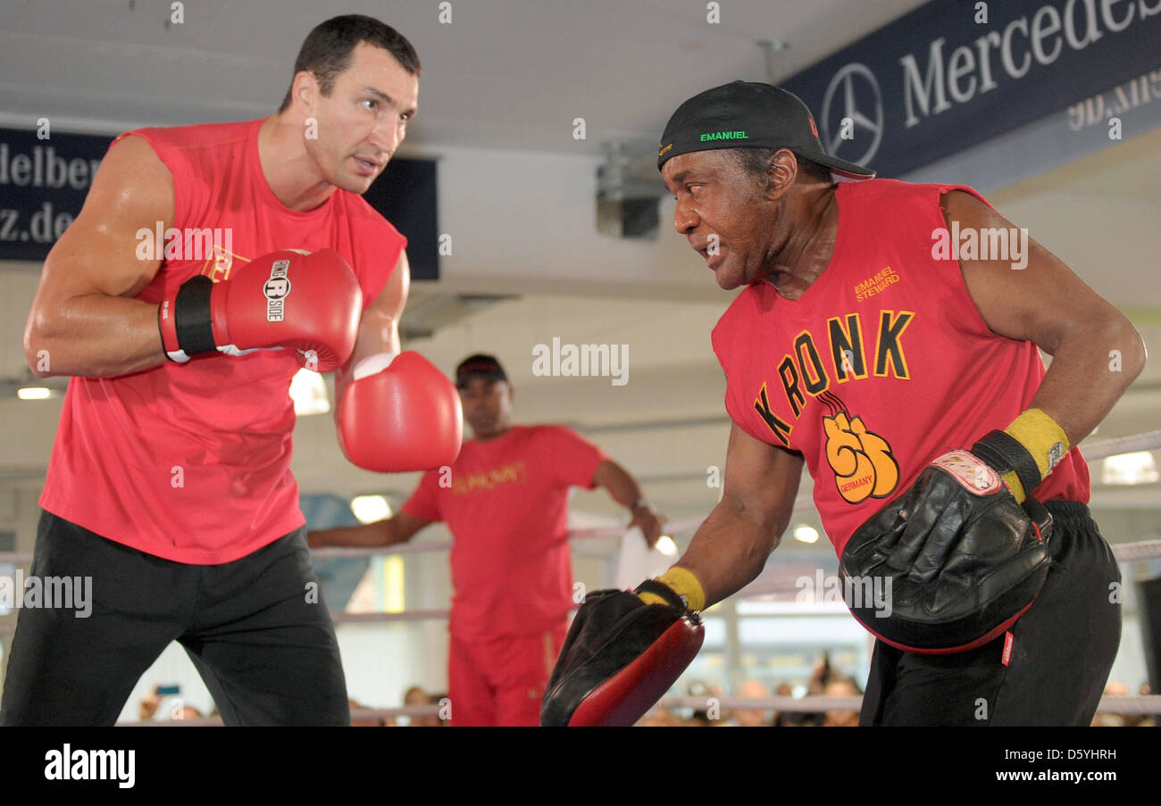 A file picture shows the Ukrainian boxing champion Vladimir Klitschko ...