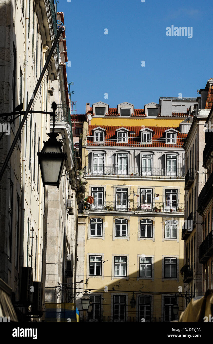 Lisbon city centre buildings in Portugal Stock Photo - Alamy