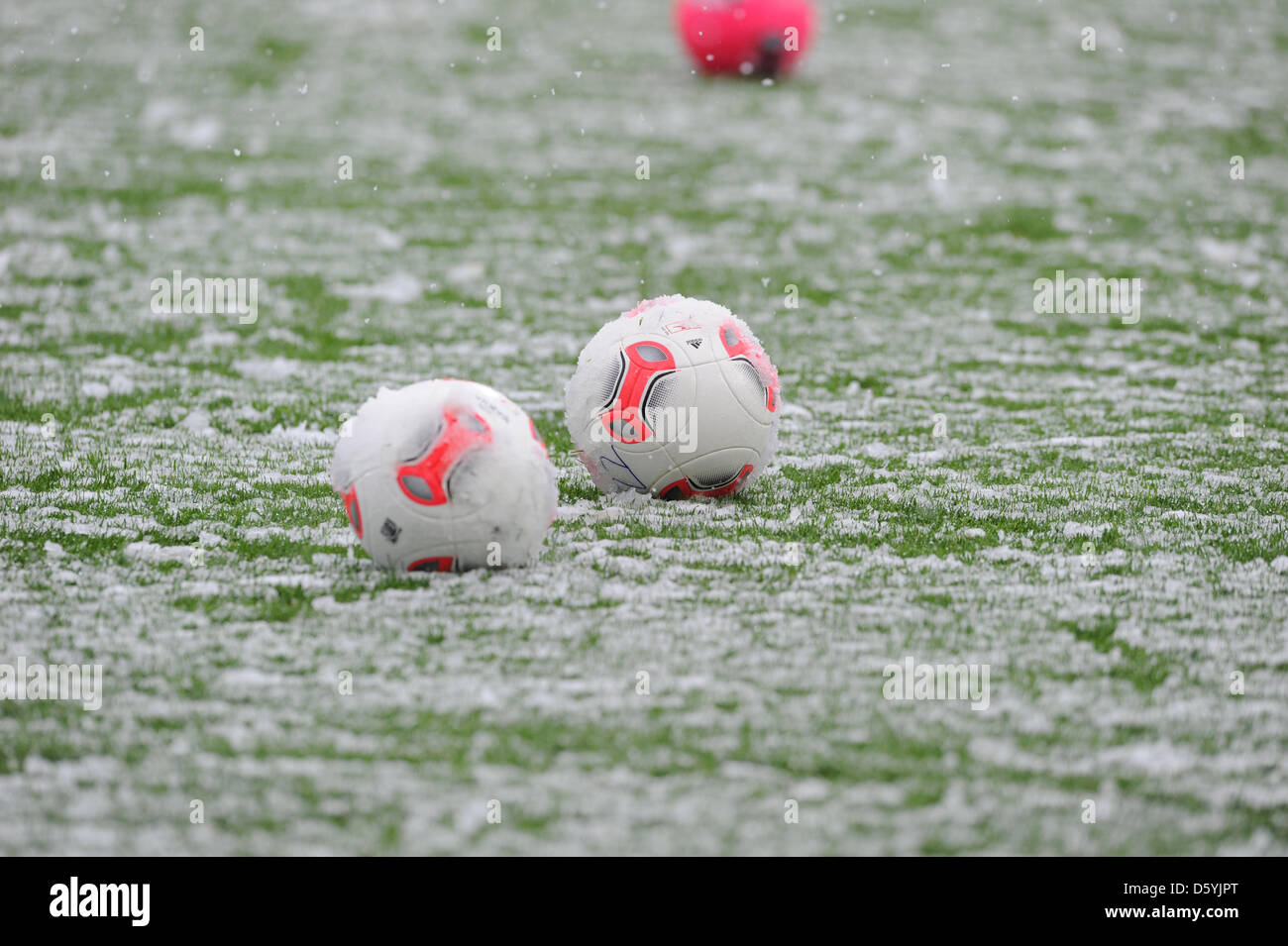 Dortmund dortmund bundesliga stadium in the snow hi-res stock ...